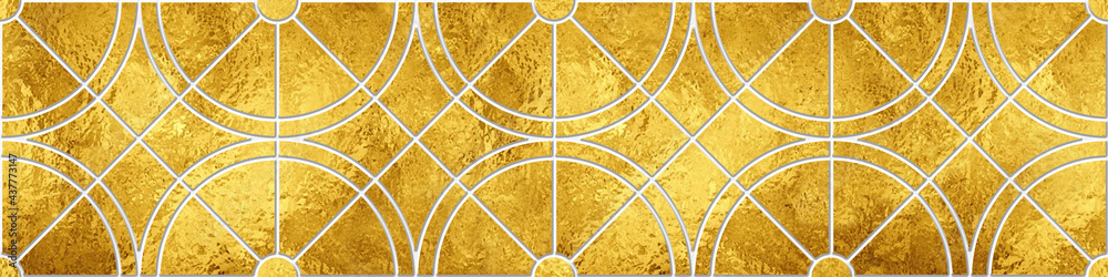 3D rendering gold seamless pattern for ceramic tiles for 3D project ...