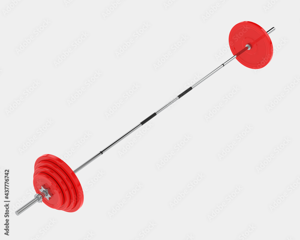 Barbell isolated on background. 3d rendering - illustration Stock ...