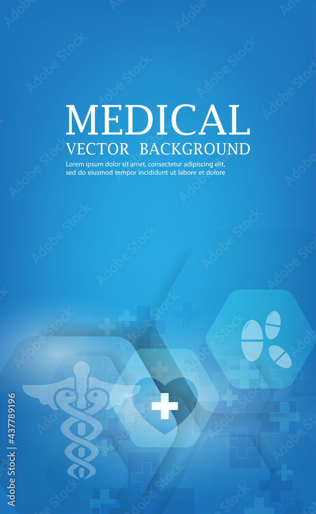 Vector blue medical wallpaper.Geometric medical background. Stock ...