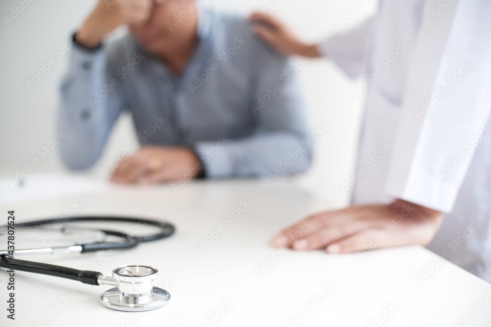 Doctor healthcare. Professional medical doctor in white uniform gown ...