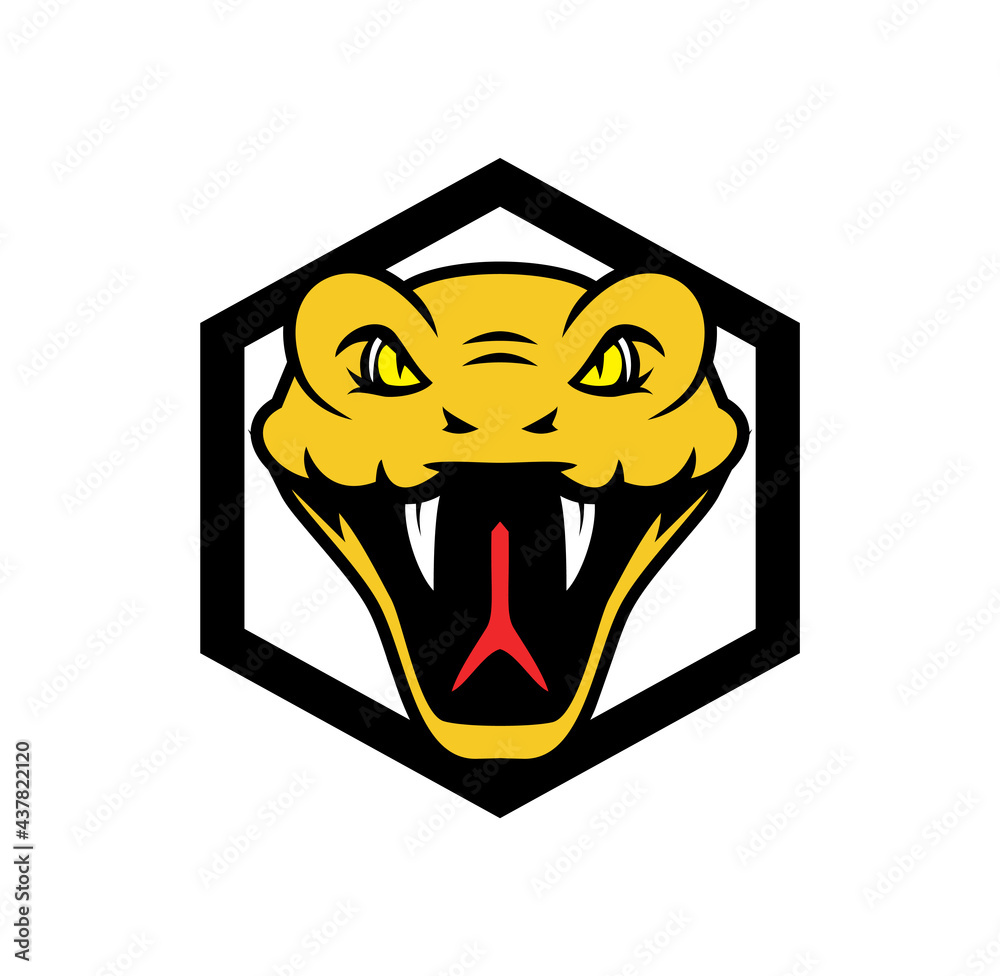 Snake head logo design illustration vector eps format , suitable for ...