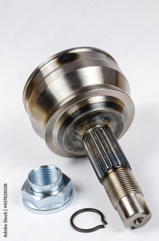 Set Drive shaft joint on white background. New Constant velocity joints ...