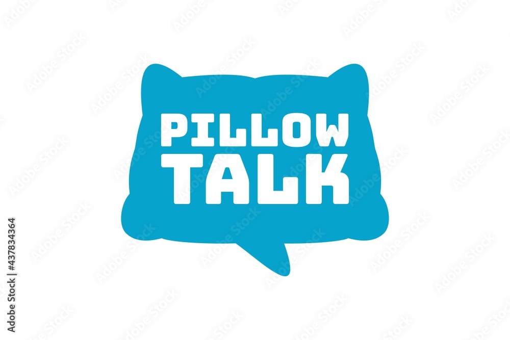 Pillow Talk soft Blue chat bubble logo concept design illustration ...