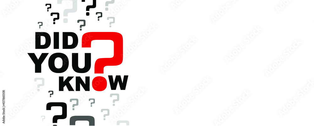 did you know sign on white background Stock Vector | Adobe Stock