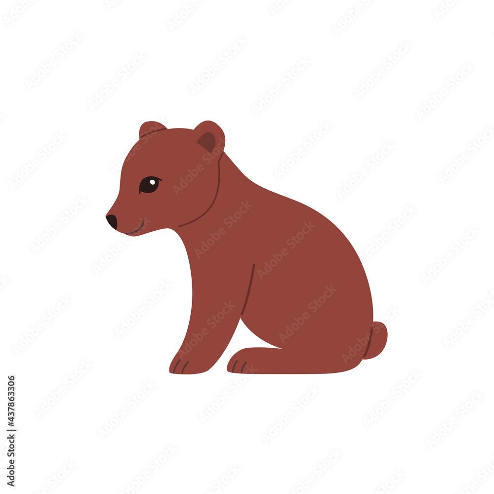 Cartoon bear, cute character for children. Vector illustration in ...