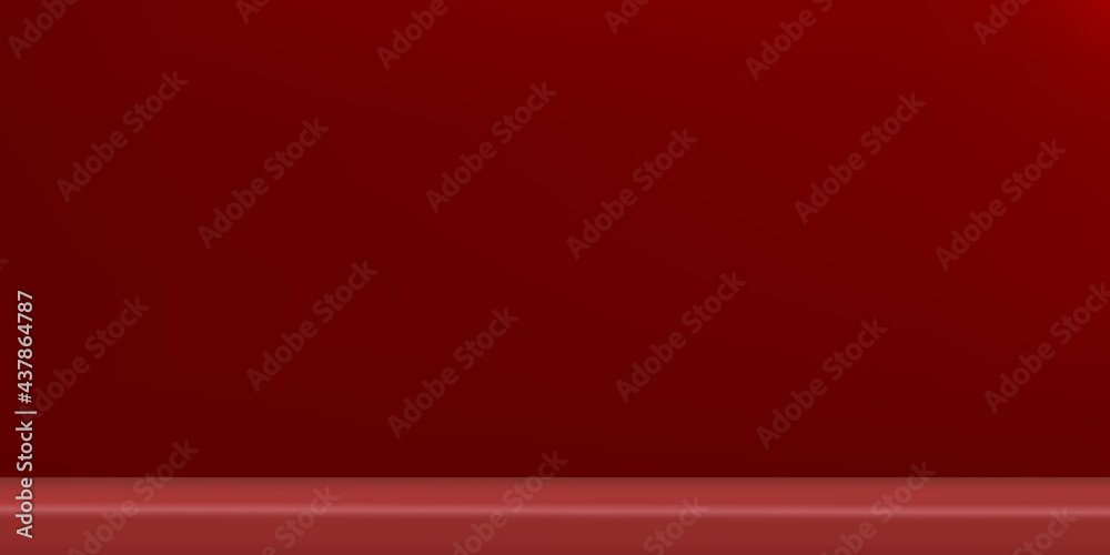 Red Background Empty Room Studio,Red Gallery room with copy space ...