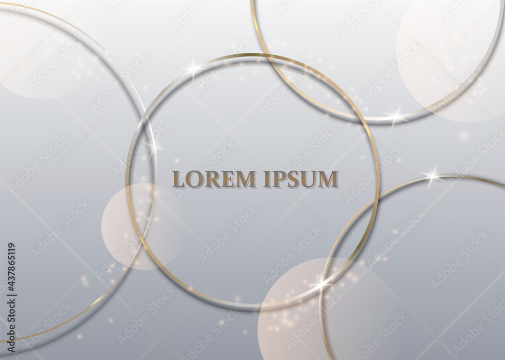 Abstract gold circle lines on white background. Vector illustration ...