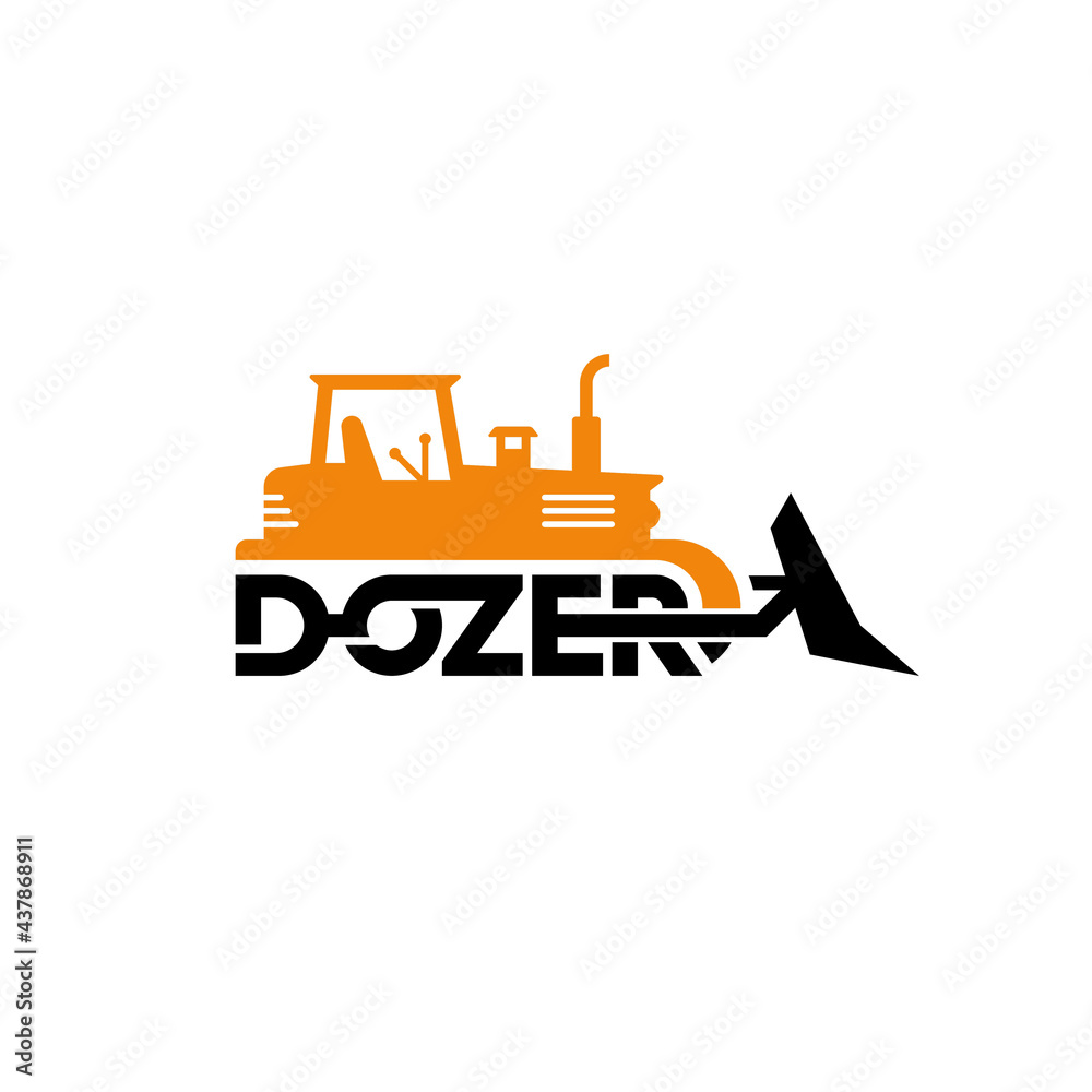 Dozer lettering, business logo design. Stock Vector | Adobe Stock