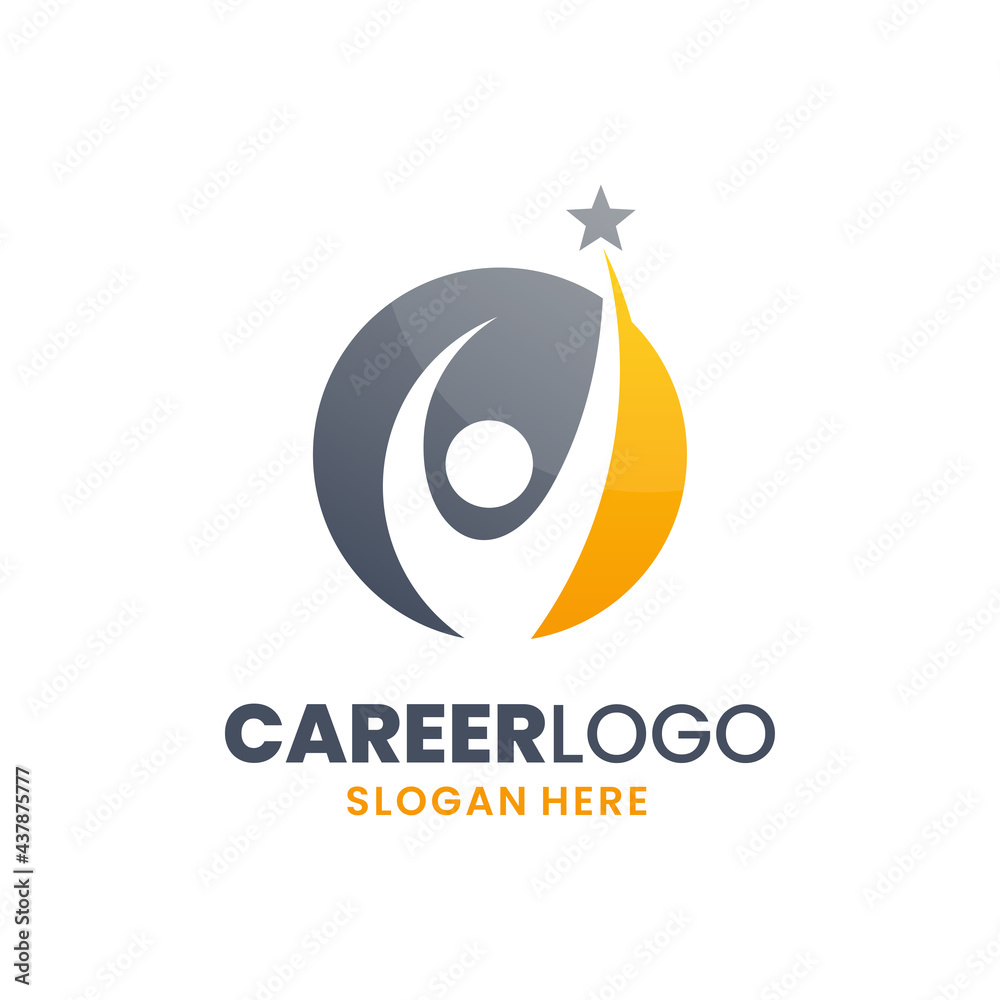 Career logo template design Stock Vector | Adobe Stock