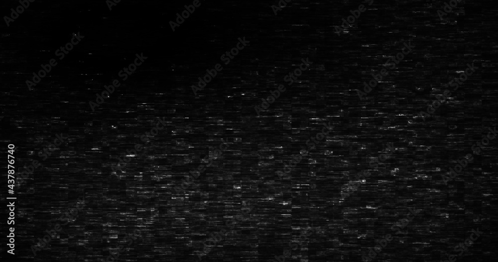 White noise glitch on screen TV or video bad signal background, snow ...