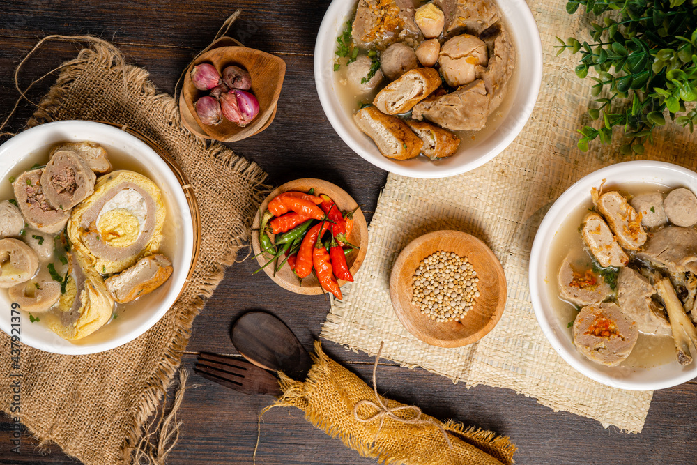 Bakso or baso is an Indonesian meatball, Its texture is similar to the ...