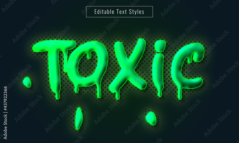 Poster Editable Toxic Text Effect – Wall Art | UkPosters