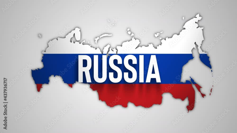 Russian Map. Map of Russia. Animated 4k Russian Map. Slo-mo Russian Map ...