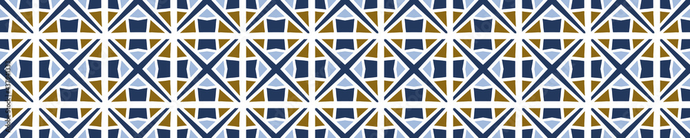 Masculine geometric seamless border pattern. Classic retro geo shape ...