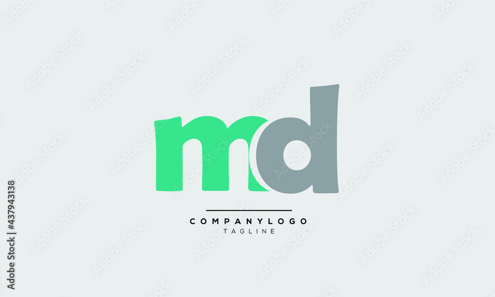 Alphabet letters Initials Monogram logo MD, MD INITIAL, MD letter Stock ...