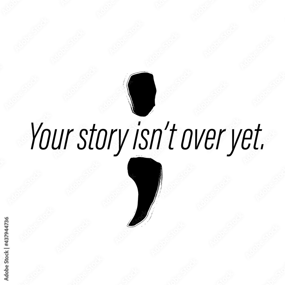 Semicolon project suicide awareness poster. Clipart image vector de ...