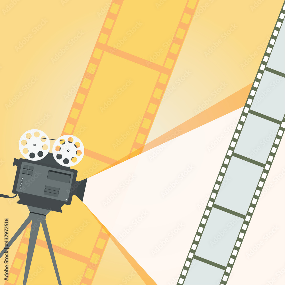 cinema background, casting, banner, template for layout, vector ...