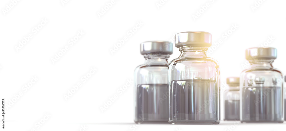 Liquid drugs and syringes on a white background. Stock Illustration ...