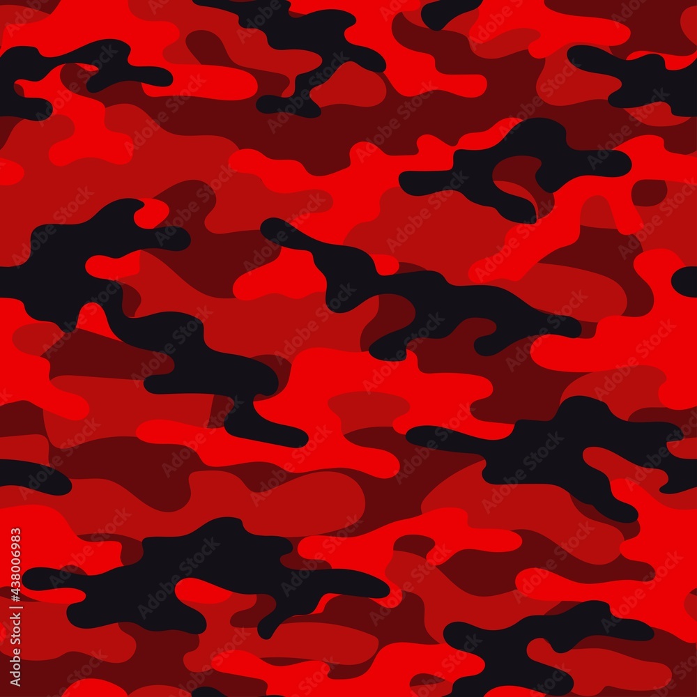 red vector camouflage pattern for clothing design. camouflage military ...