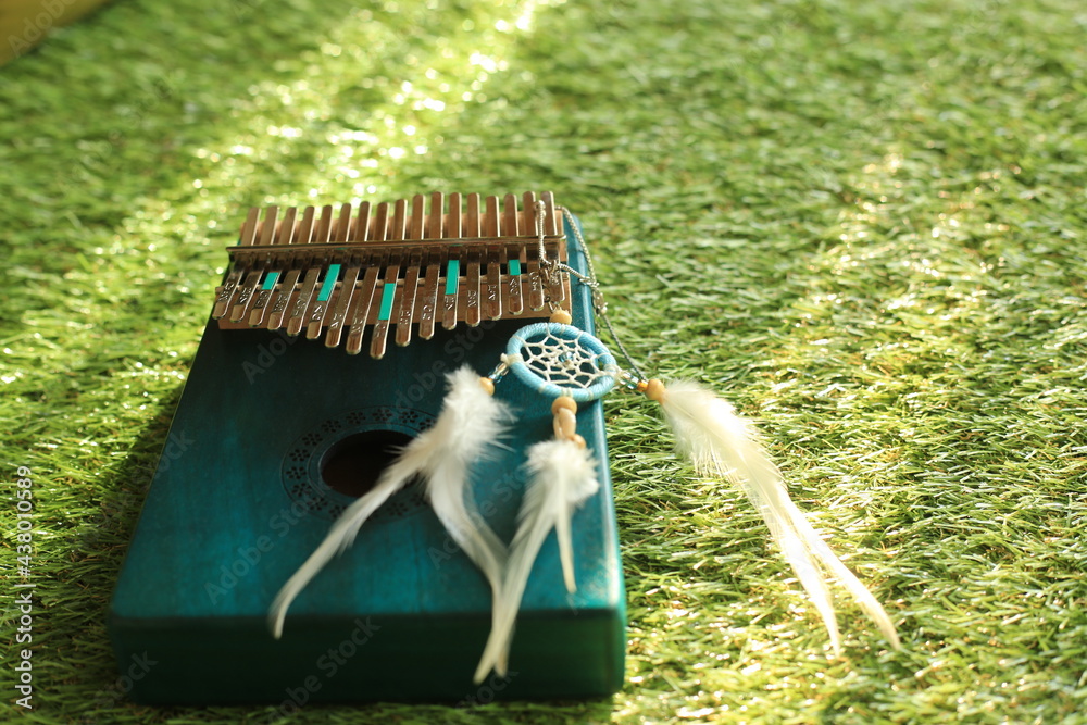 Kalimba or mbira is an African musical instrument.Traditional small ...