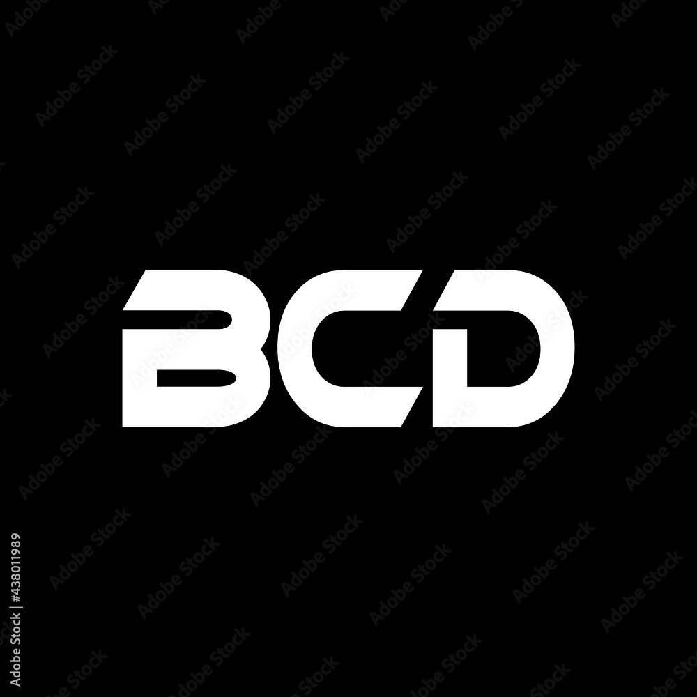 BCD letter logo design with black background in illustrator, vector ...