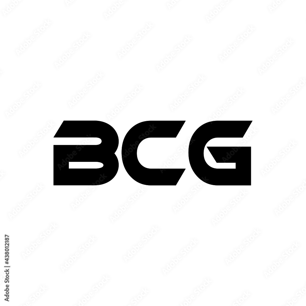 Vecteur Stock BCG letter logo design with white background in ...