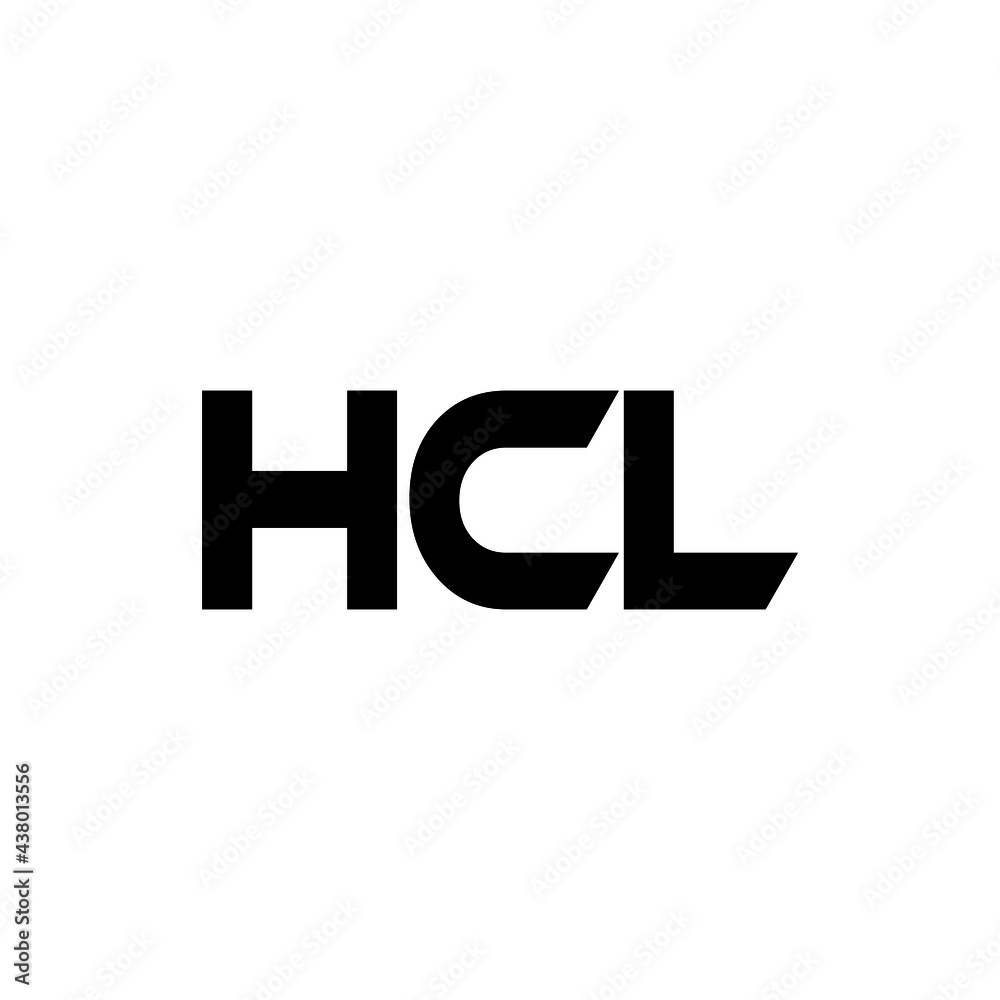 Vecteur Stock HCL letter logo design with white background in ...