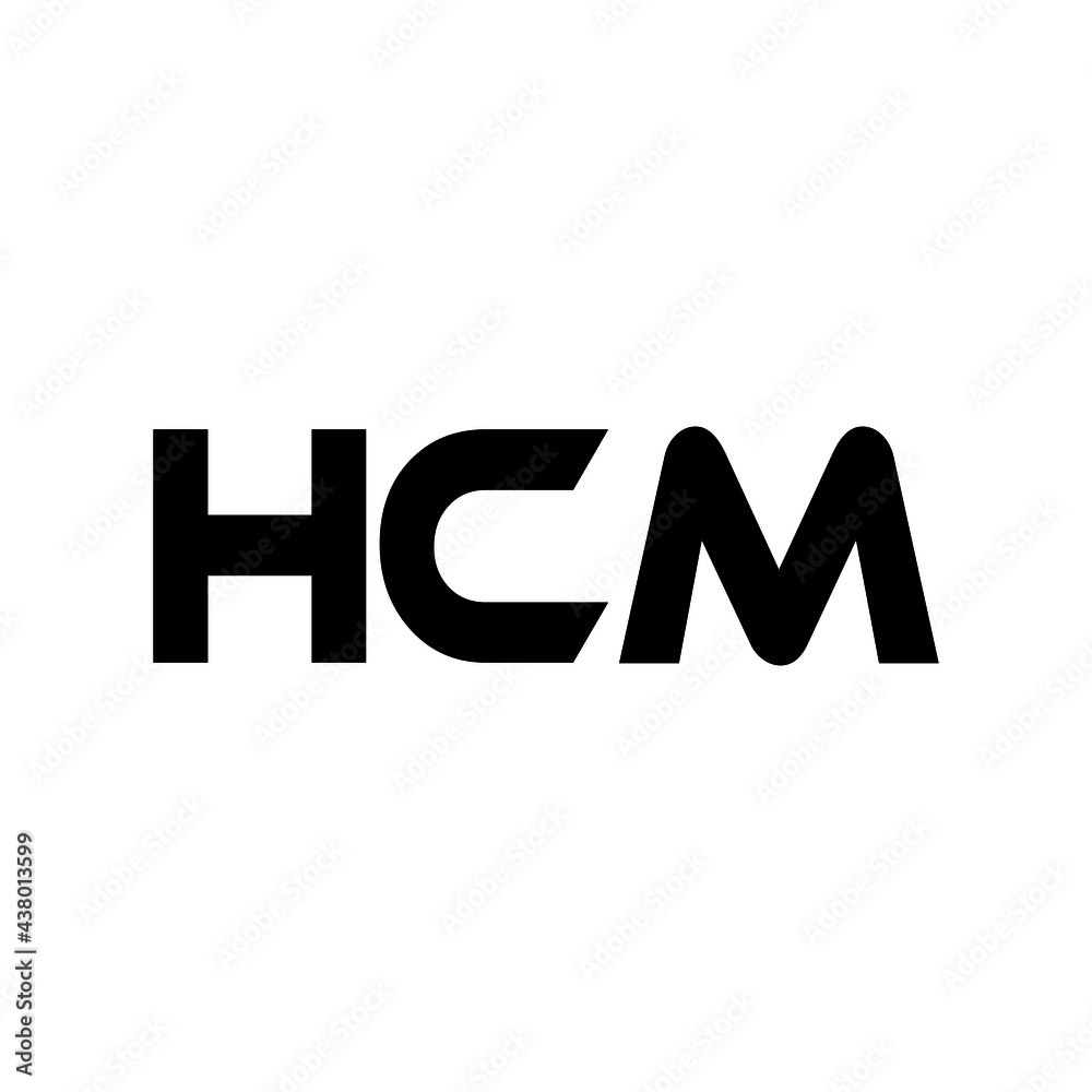 HCM letter logo design with white background in illustrator, vector ...