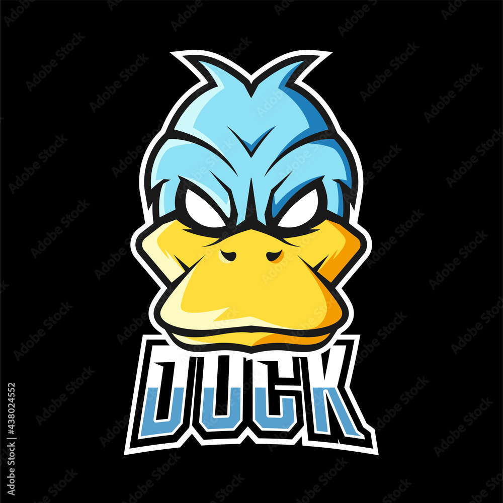 Duck sport or esport gaming mascot logo template, for your team Stock ...