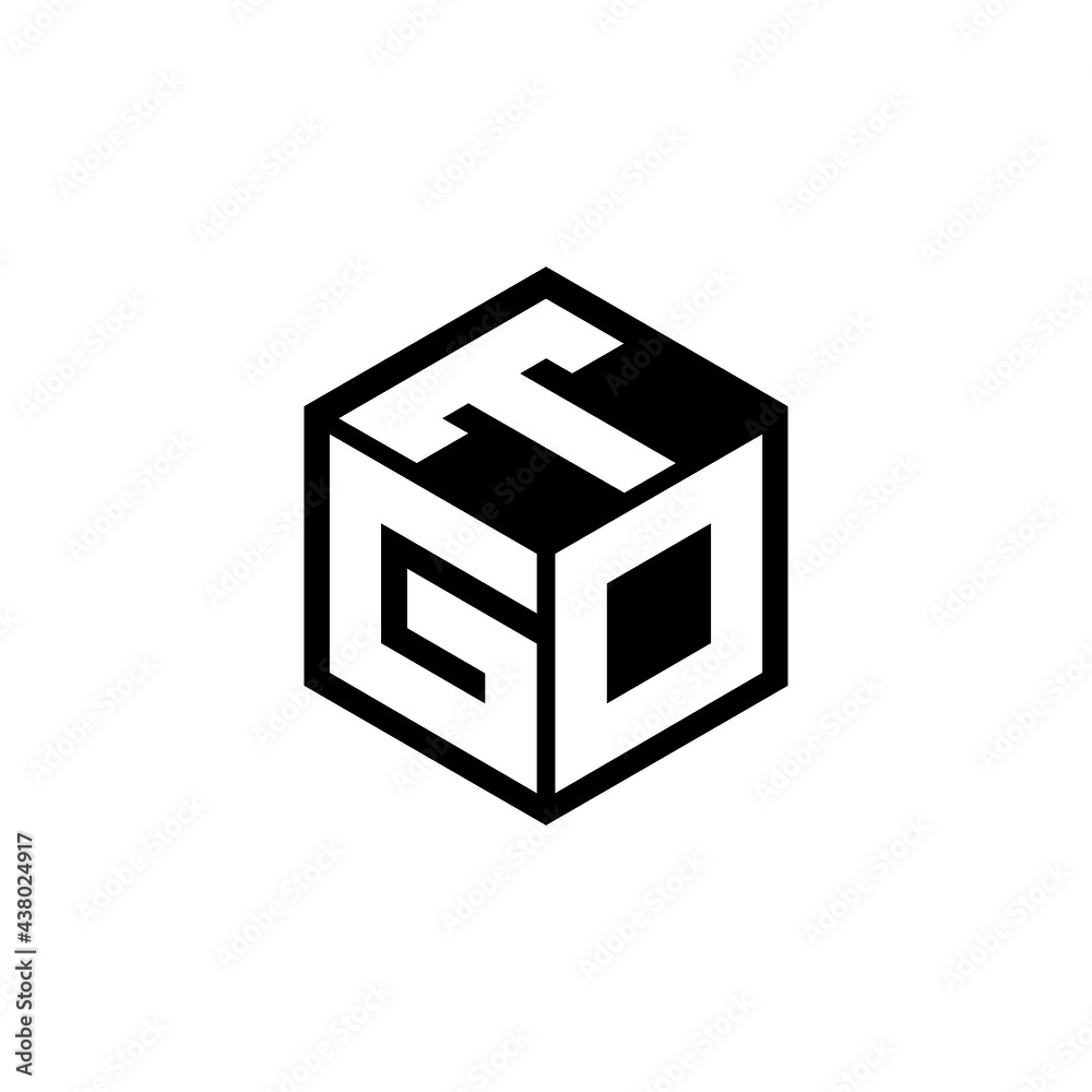 GDT letter logo design with white background in illustrator, vector ...
