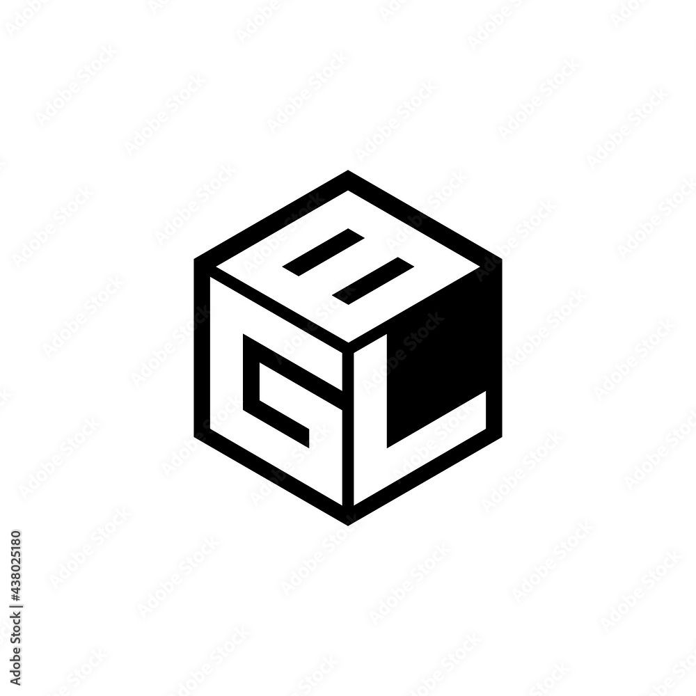 GLB letter logo design with white background in illustrator, vector ...