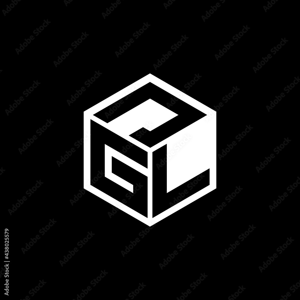 GLJ letter logo design with black background in illustrator, vector ...