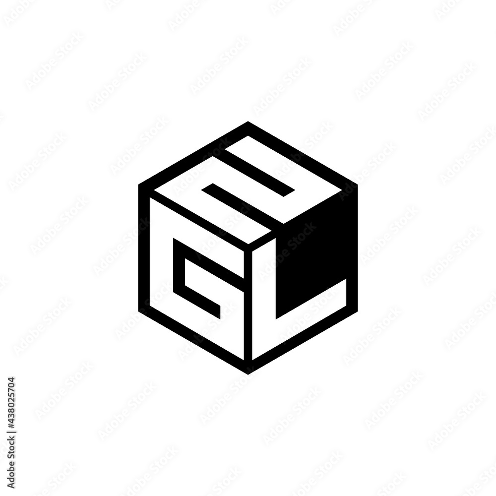 GLN letter logo design with white background in illustrator, vector ...