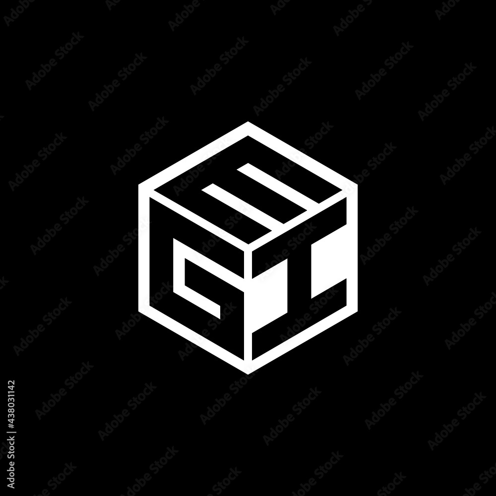 GIM letter logo design with black background in illustrator, vector ...