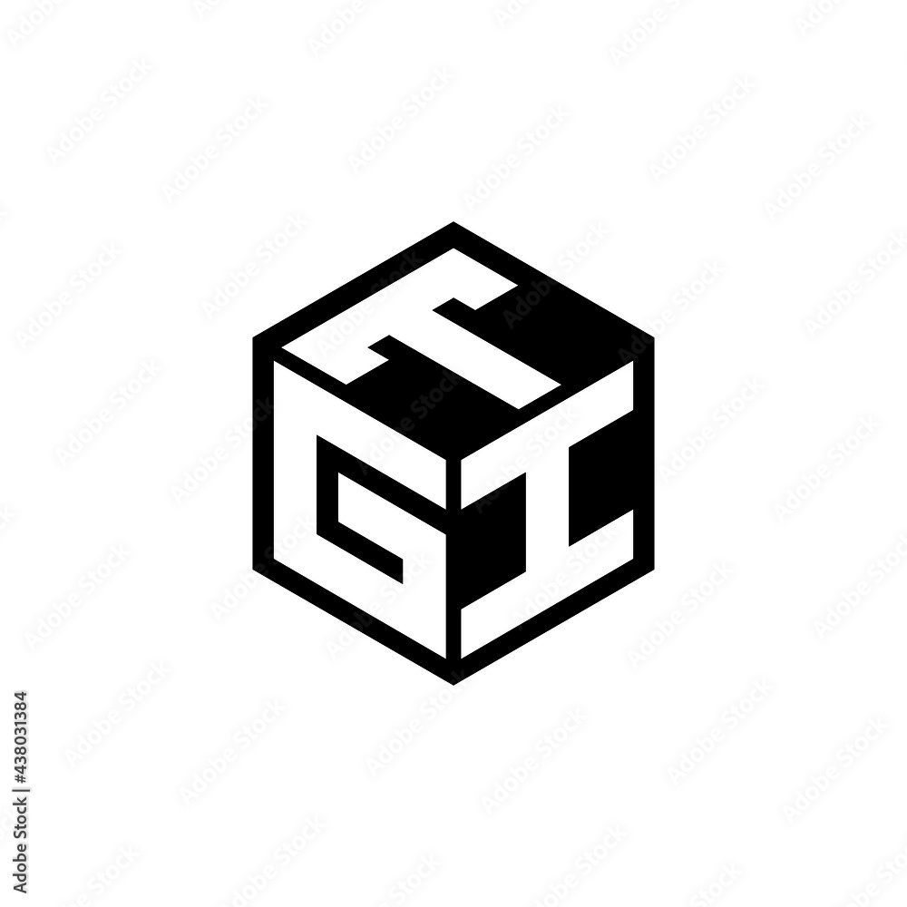 GIT letter logo design with white background in illustrator, vector ...