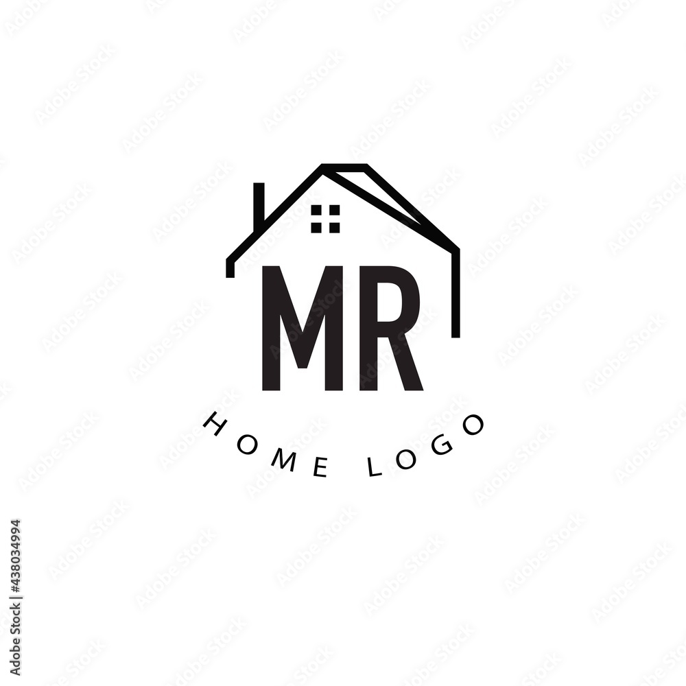 Initial Letter MR Home Creative Logo Design Template. Home template ...