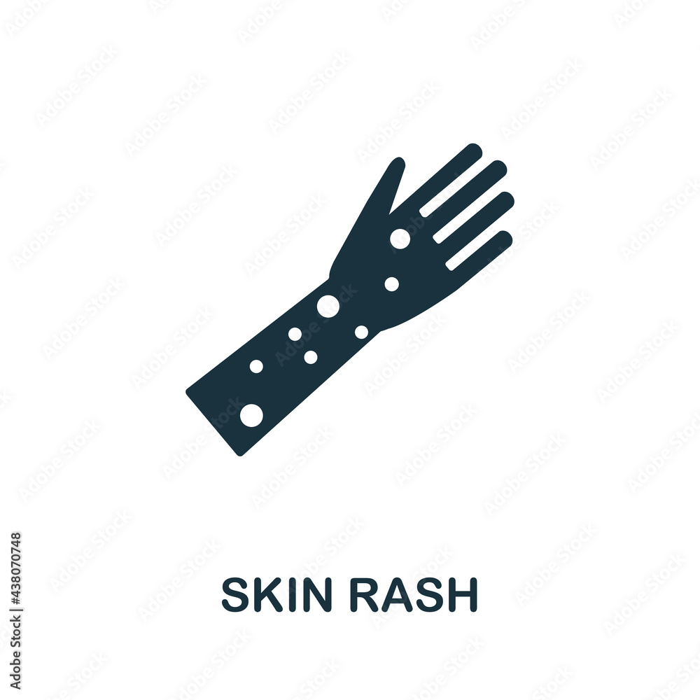 Skin Rash icon. Monochrome simple element from coronavirus symptoms ...