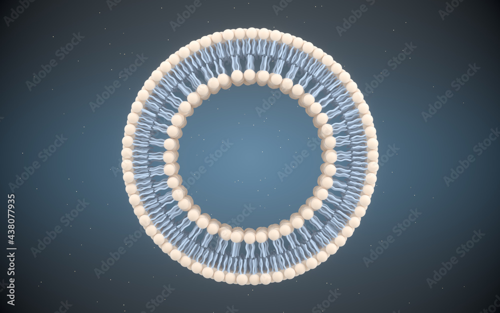 Cell membrane with blue background, 3d rendering. Stock Illustration ...