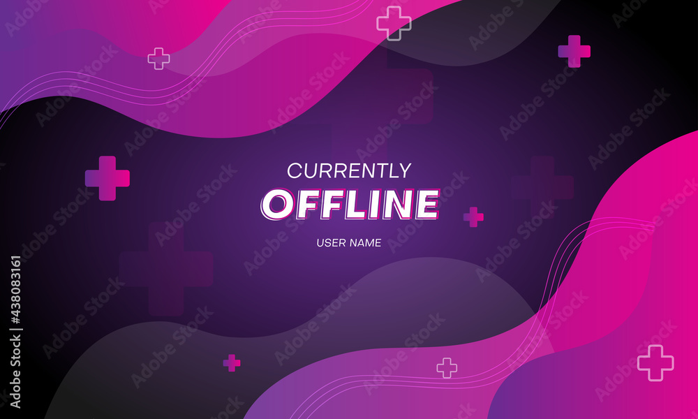 offline gaming background for streaming offline mode Stock Vector ...