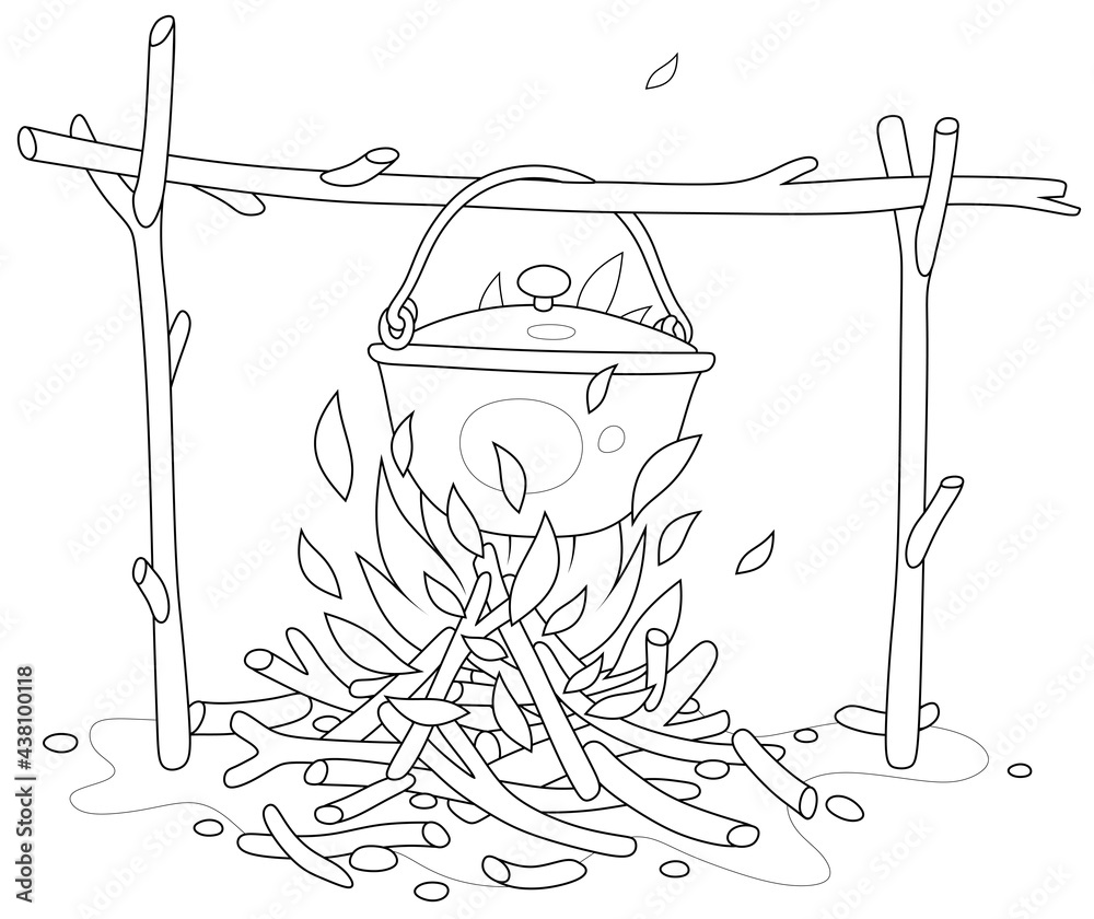 Cooking Pot Coloring Pages