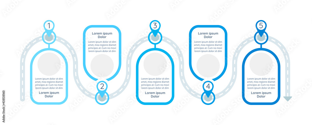 Journey plan vector infographic template. Tour guide presentation ...