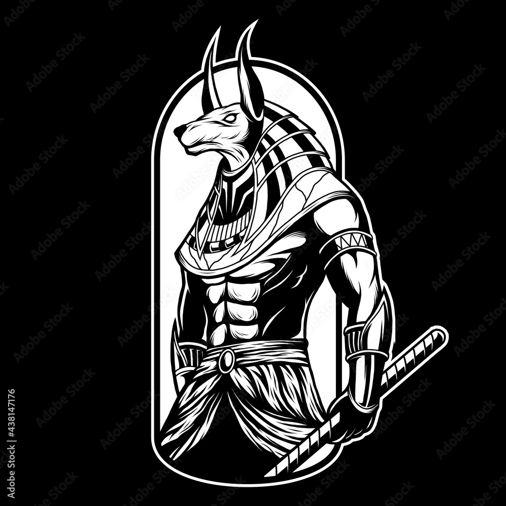 anubis vector illustration Stock Vector | Adobe Stock