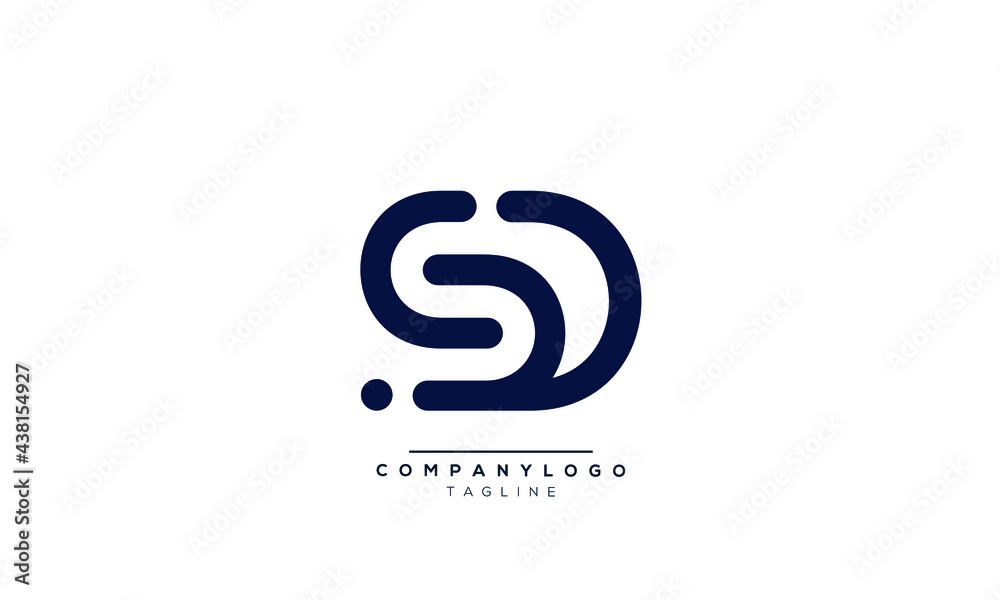 SD initials monogram letter text alphabet logo design Stock Vector ...