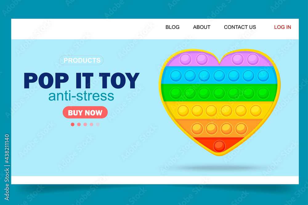 Pop it. Modern antistress toy. Figure pop it. A modern popular game ...