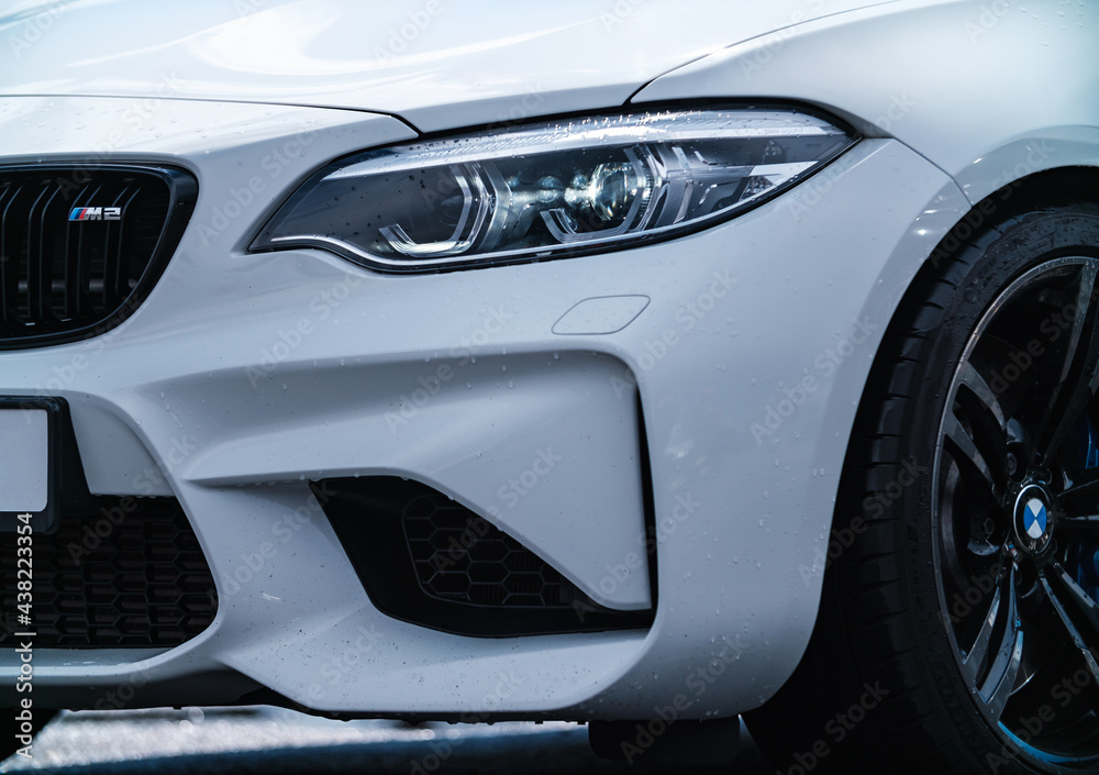 BMW M2 F87 Sports Car in Snow White Color equipped with AC Schnitzer ...