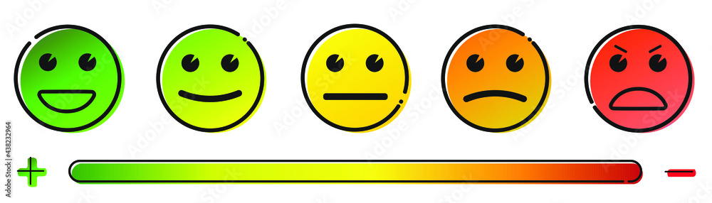 Stockvector Vector feedback survey template. Ten scale of colorful ...