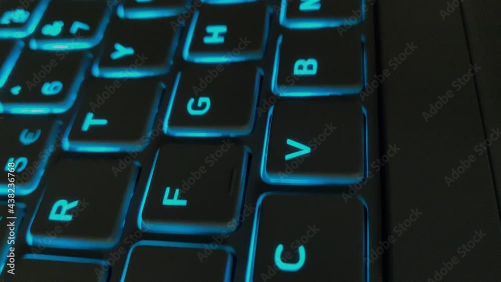 Keyboard with RGB backlit illumination changing colors for virtual ...
