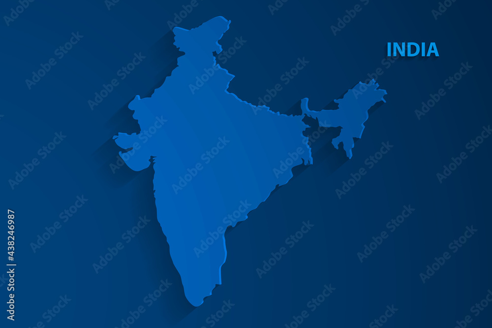 Blue India map background, vector Stock Vector | Adobe Stock