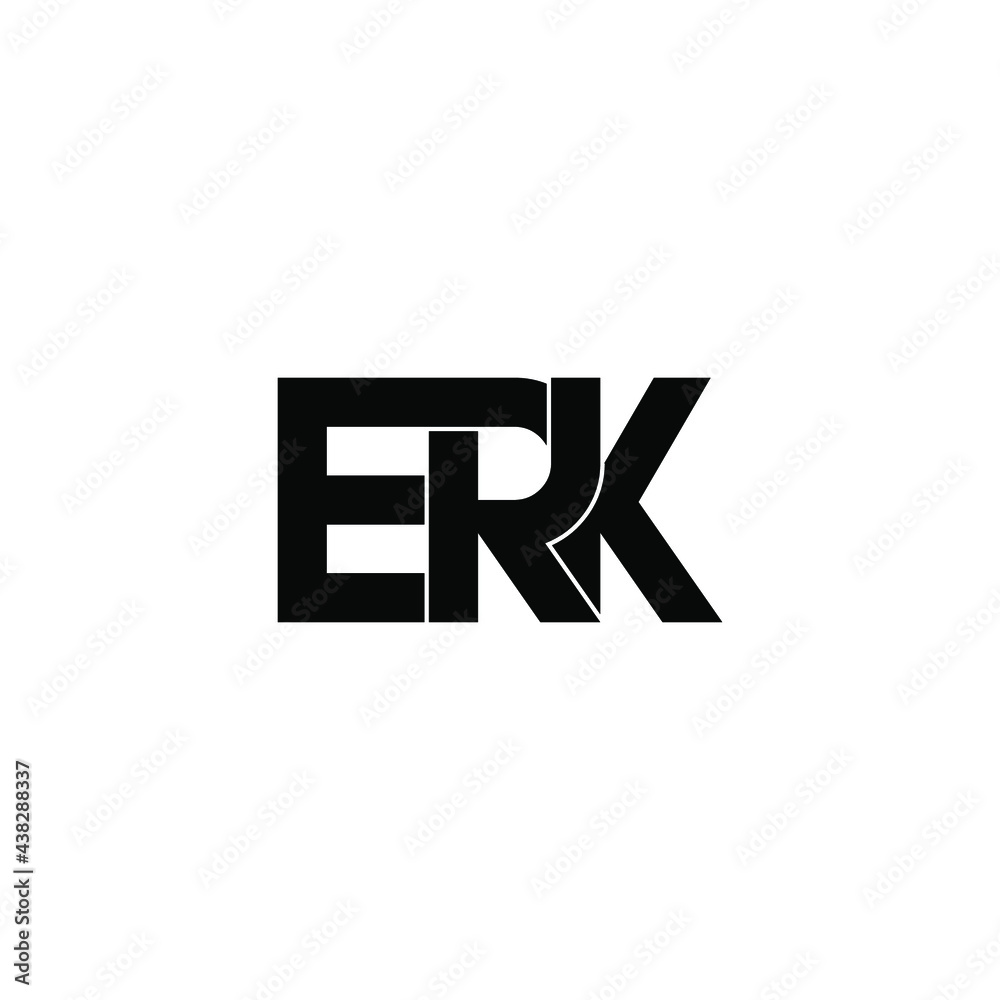 erk letter original monogram logo design Stock Vector | Adobe Stock