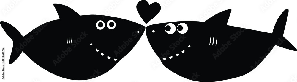 Family Shark clipart Stock Vector | Adobe Stock